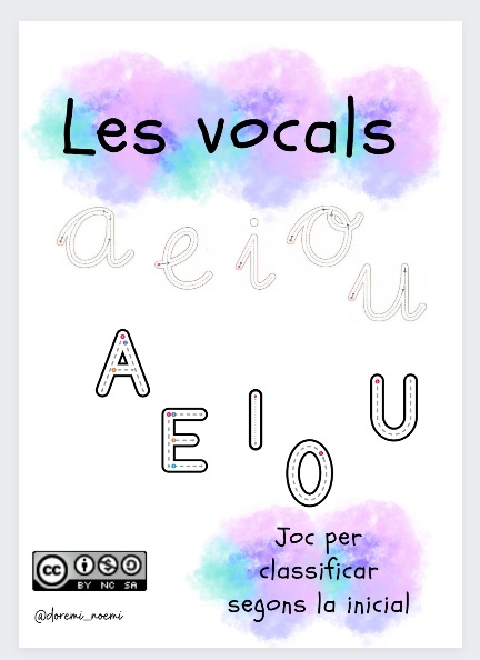 Profes Papel Tijera LES VOCALS. CLASSIFICAR