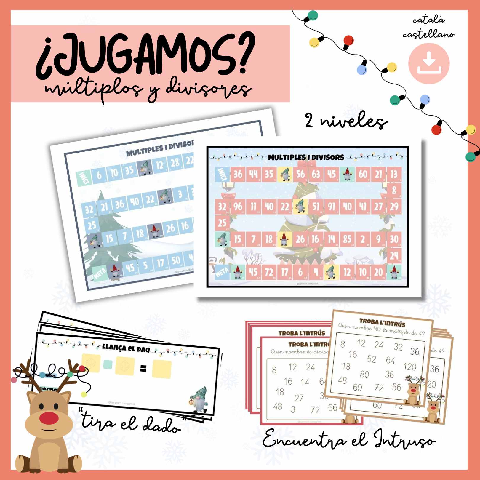 Profes Papel Tijera Juegos mates_múltiplos y divisores_ ciclo superior