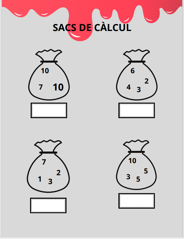 Profes Papel Tijera Sacs de càlcul