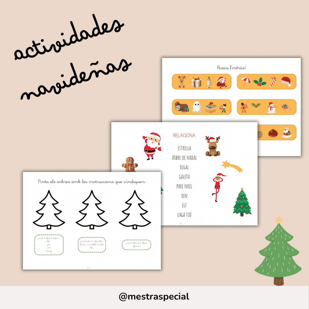 Profes Papel Tijera Actividades Navideñas