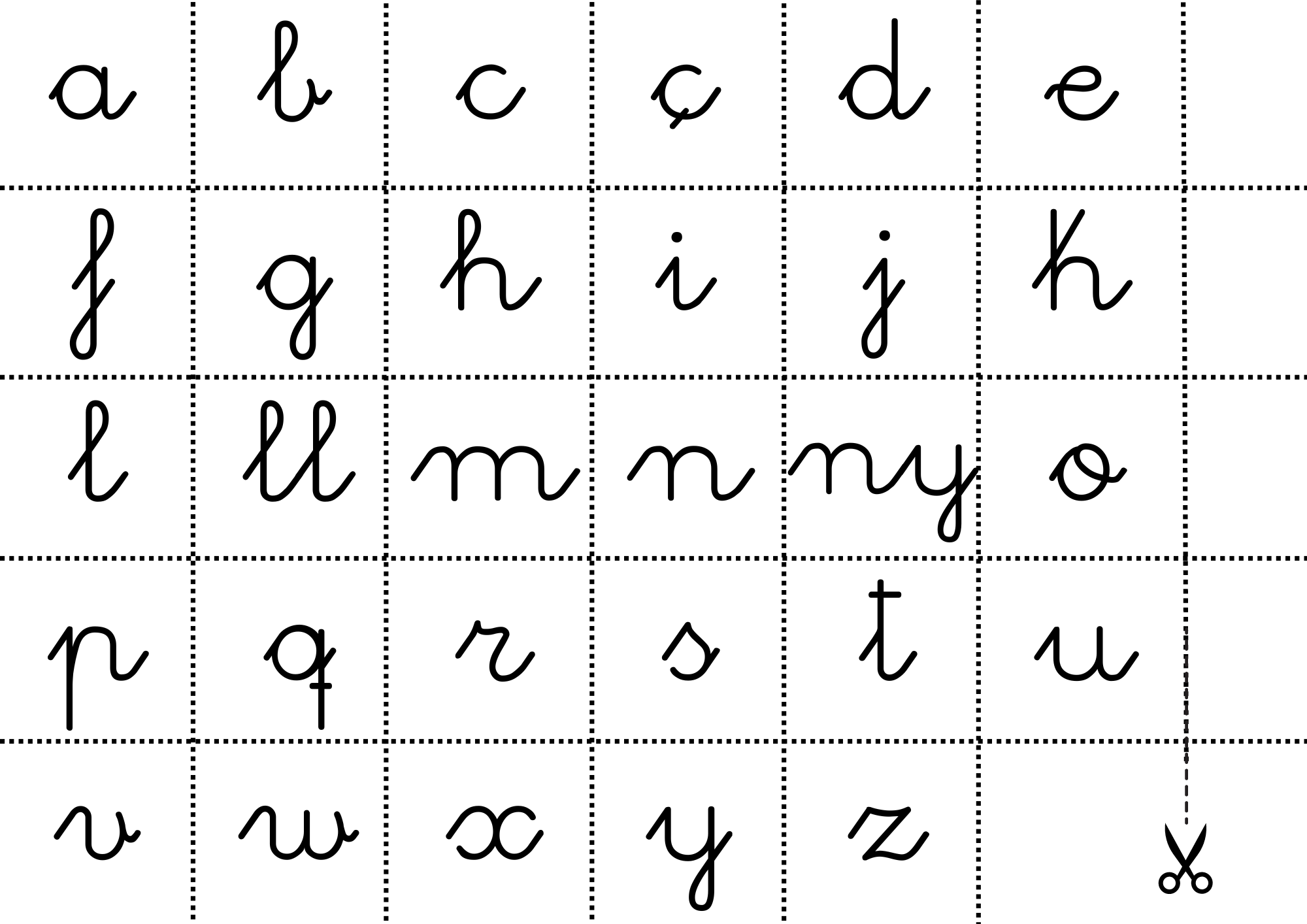 Profes Papel Tijera Bingo de lletra lligada