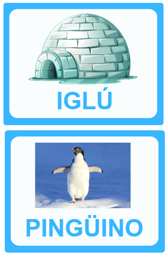 Profes Papel Tijera TARJETAS VOCABULARIO INVIERNO