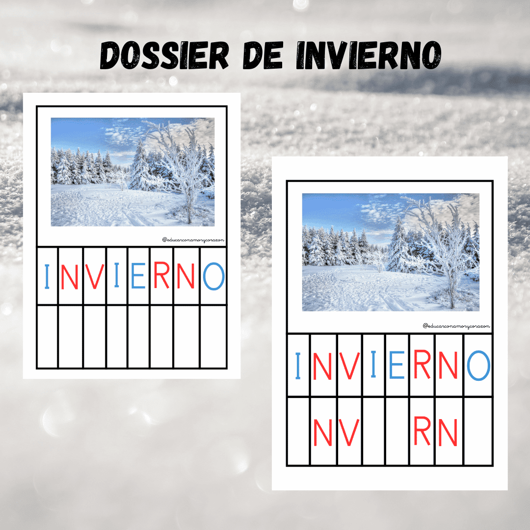 Profes Papel Tijera LECTOESCRITURA INVIERNO