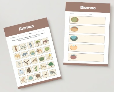 Profes Papel Tijera Biomas y hábitats