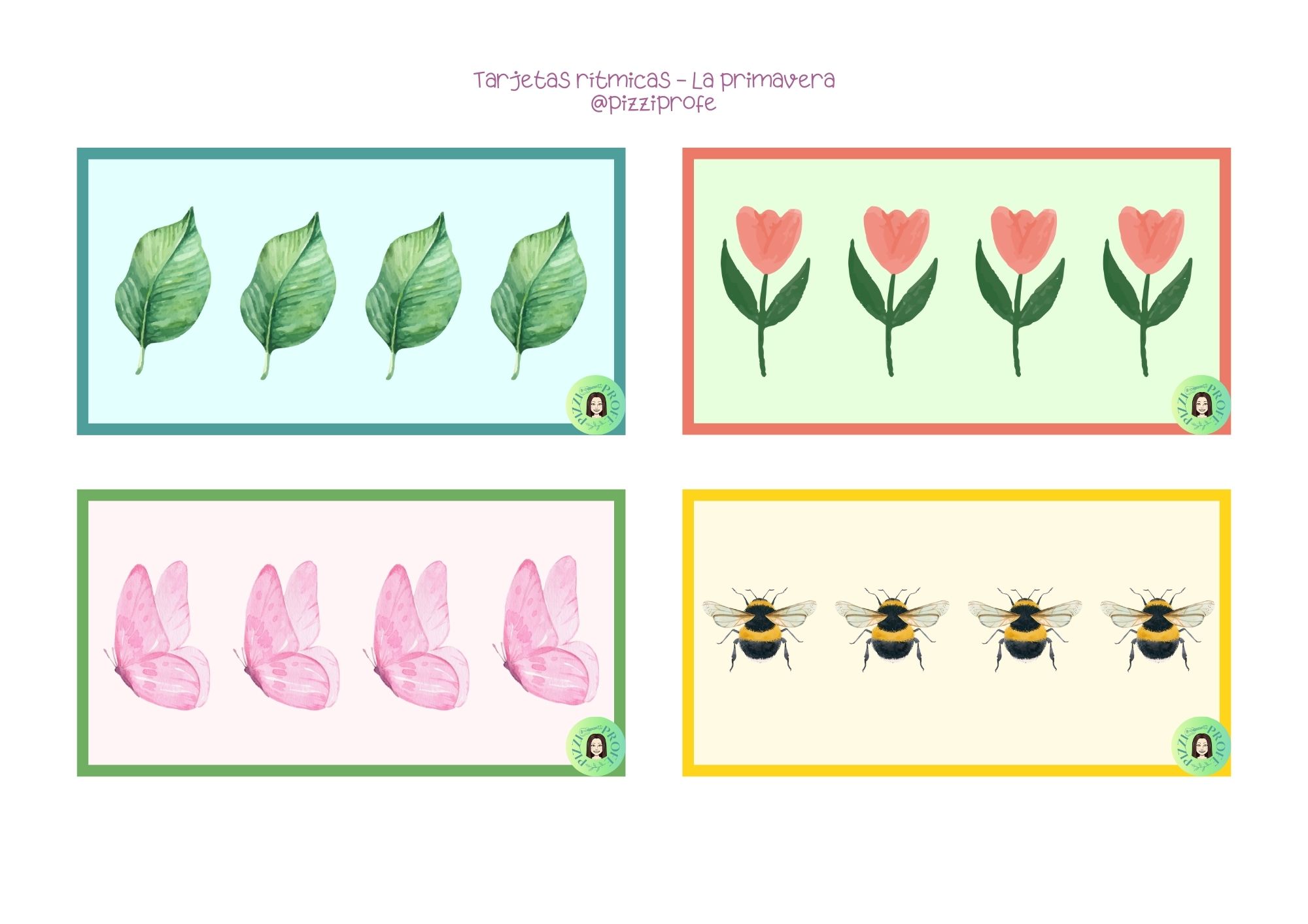 Profes Papel Tijera Pack 3 recursos musicales de la primavera by ...