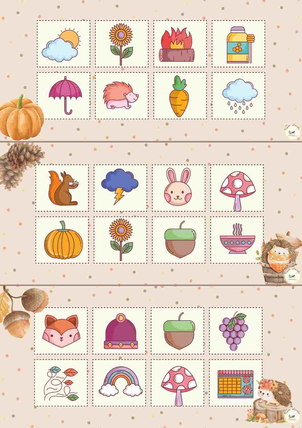 Profes Papel Tijera BINGO DE OTOÑO