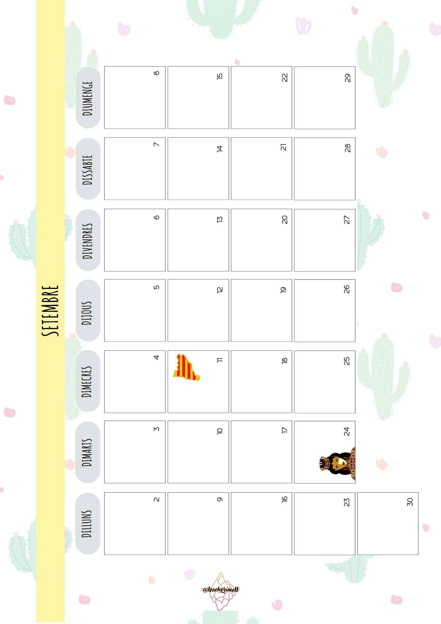 Profes Papel Tijera QUADERN DOCENT "cactus" 24-25