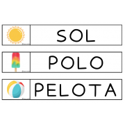 Profes Papel Tijera Vocabulario de verano: tarjetas para plantillas LEE ...