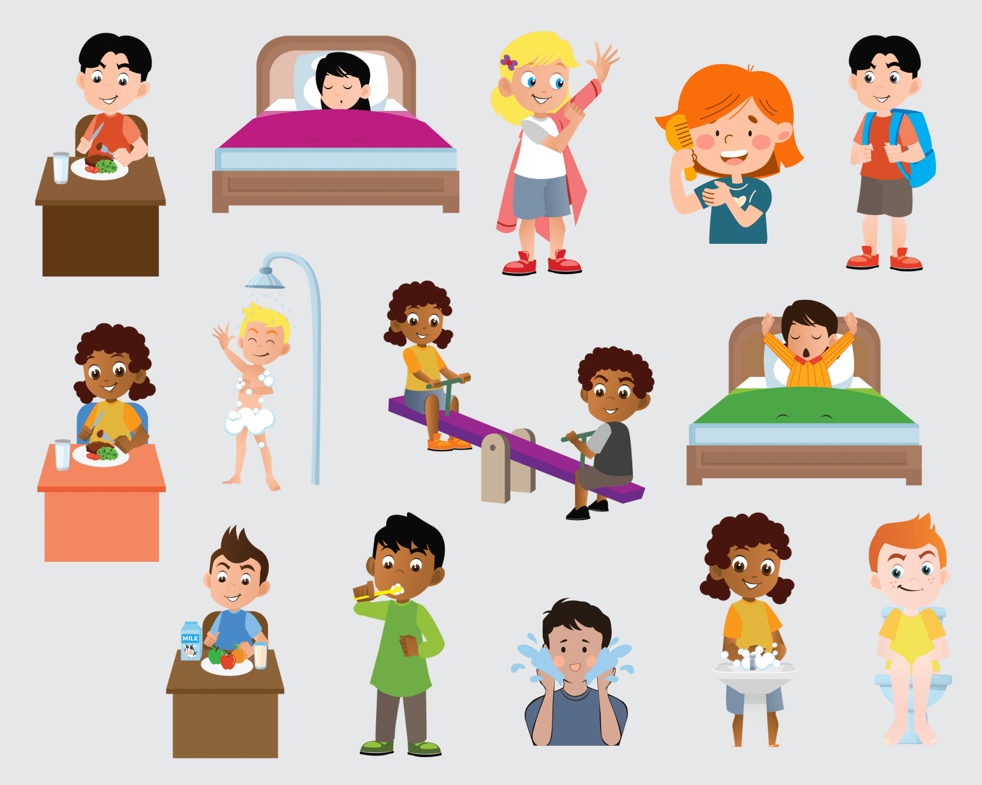 Profes Papel Tijera Daily routines schedule