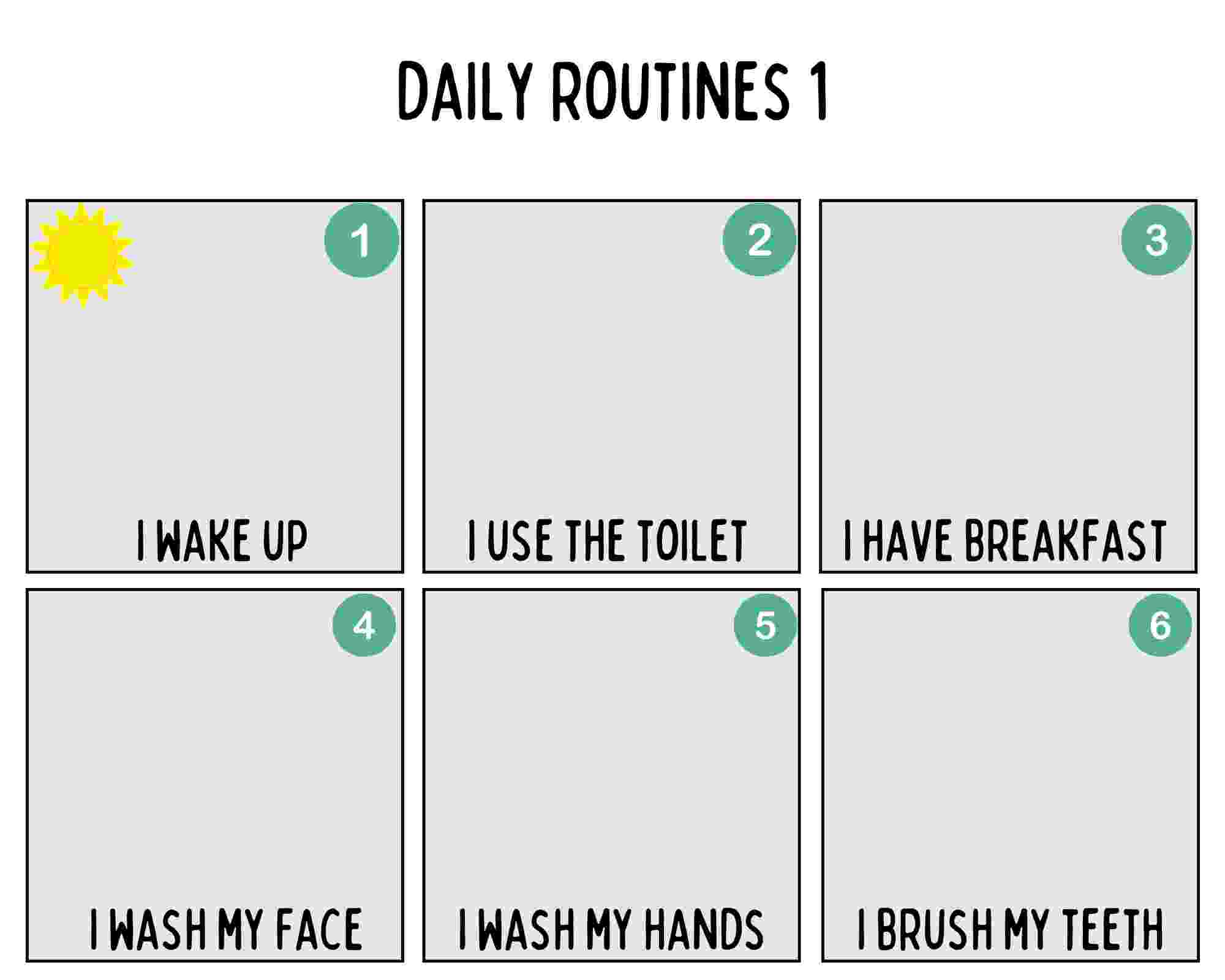 Profes Papel Tijera Daily routines schedule