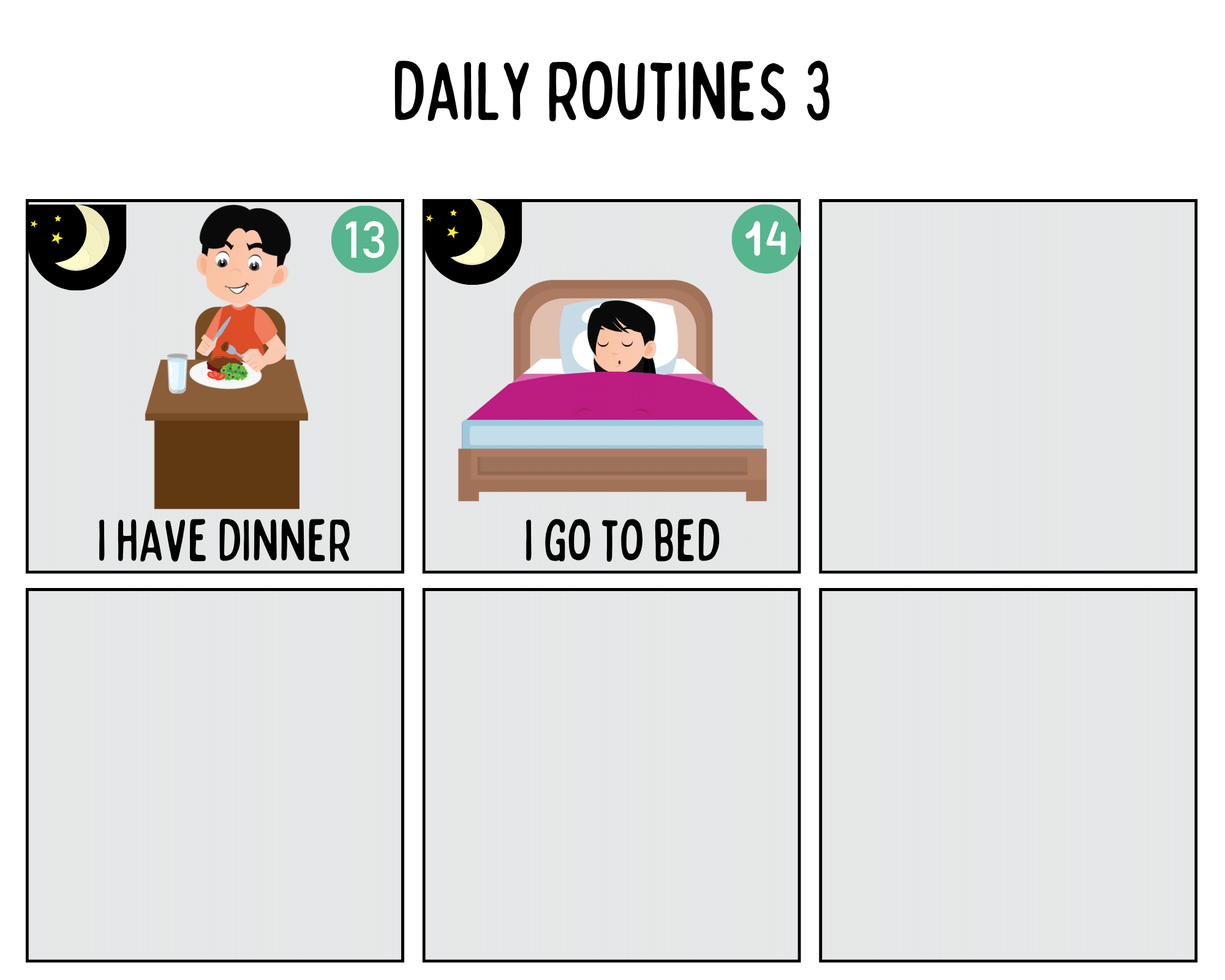 Profes Papel Tijera Daily routines schedule