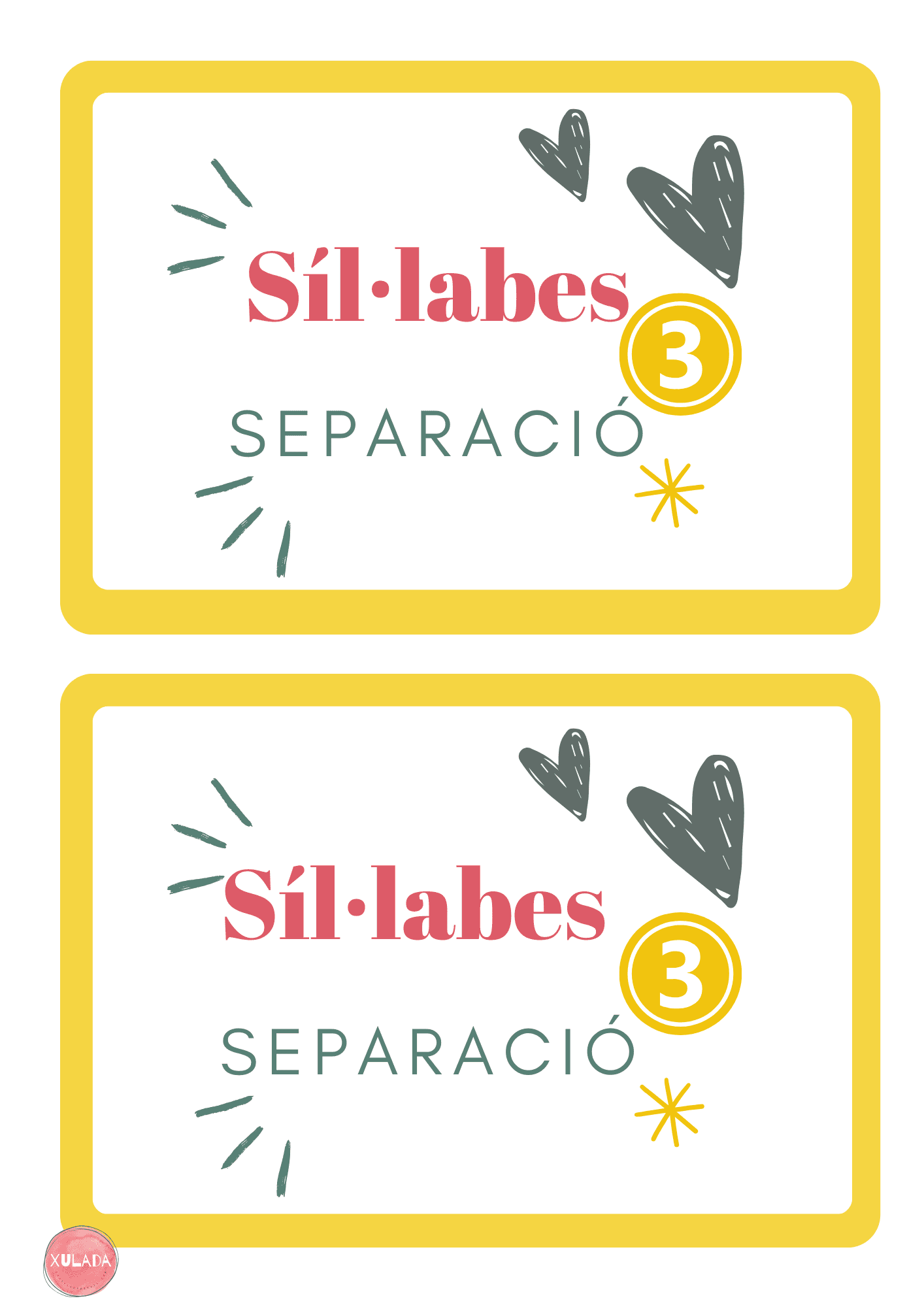 Profes Papel Tijera Separació de síl·labes