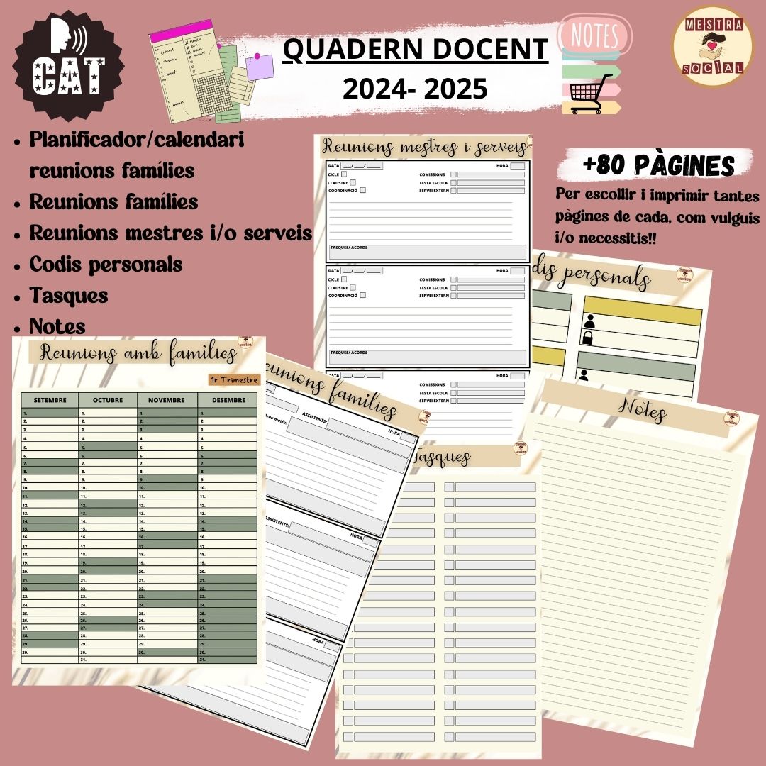 Profes Papel Tijera QUADERN DOCENT 24- 25