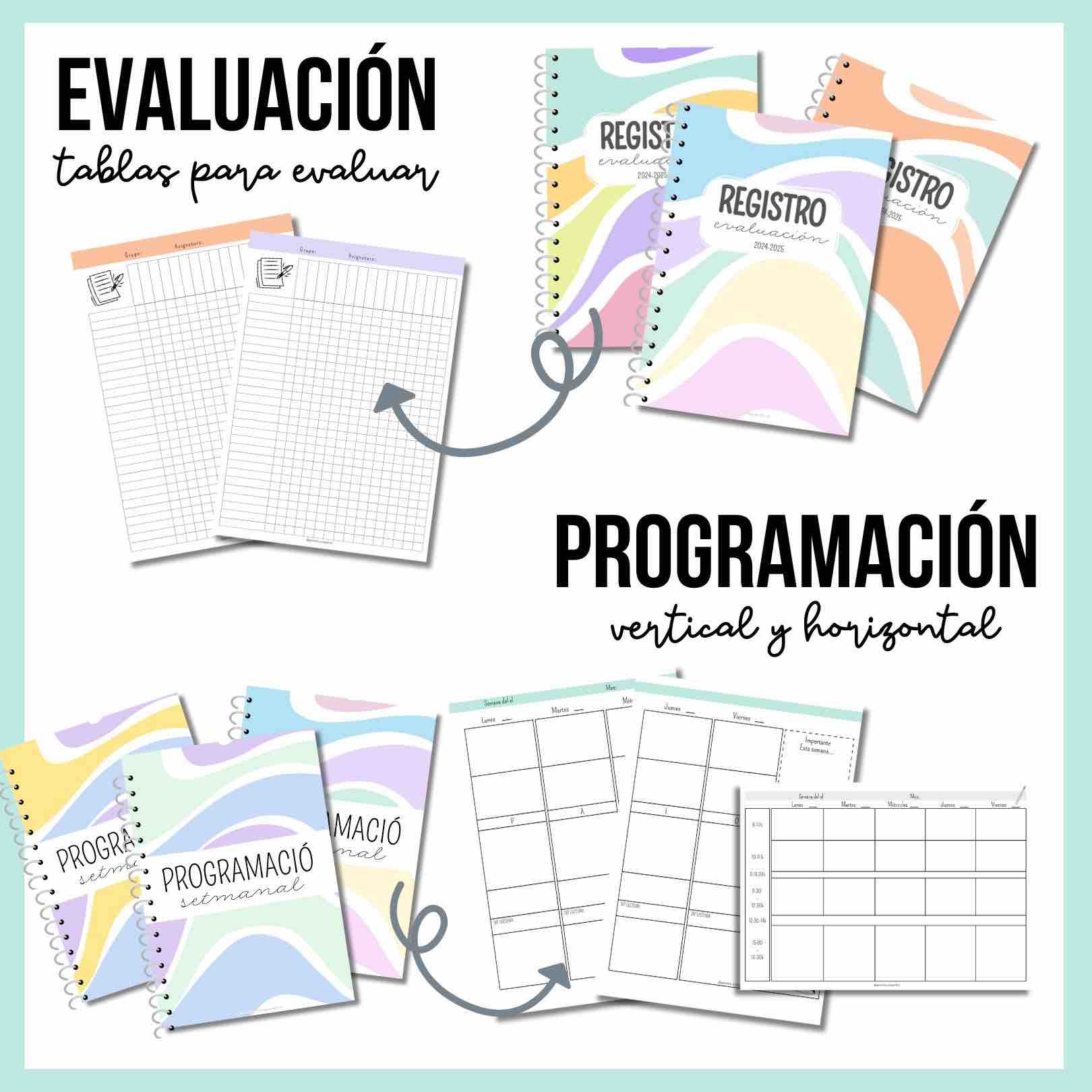 Profes Papel Tijera QUADERN DOCENT 24-25 - Horari i programació Editable