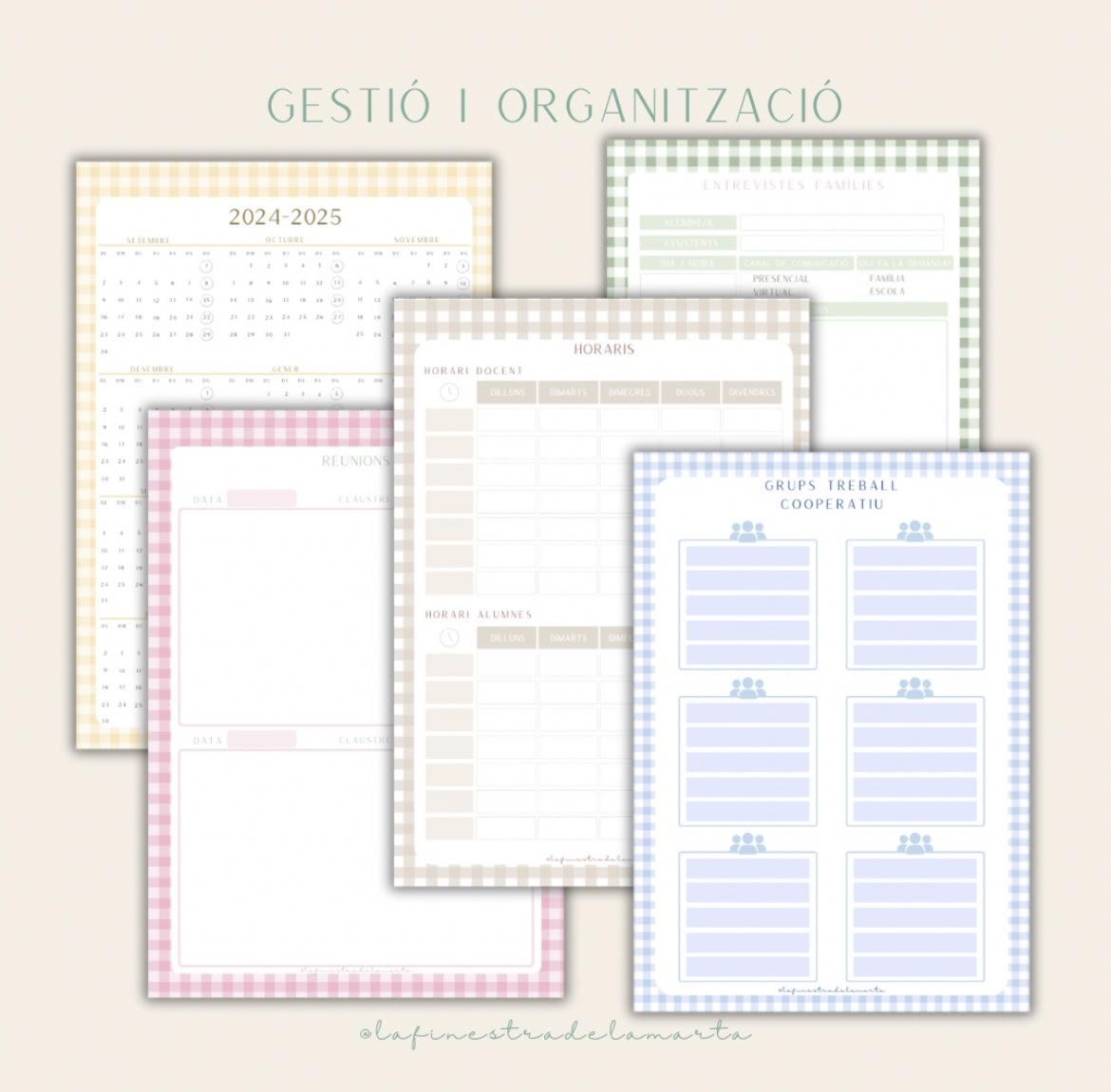 Profes Papel Tijera QUADERN DOCENT 24-25 VICHY GROC