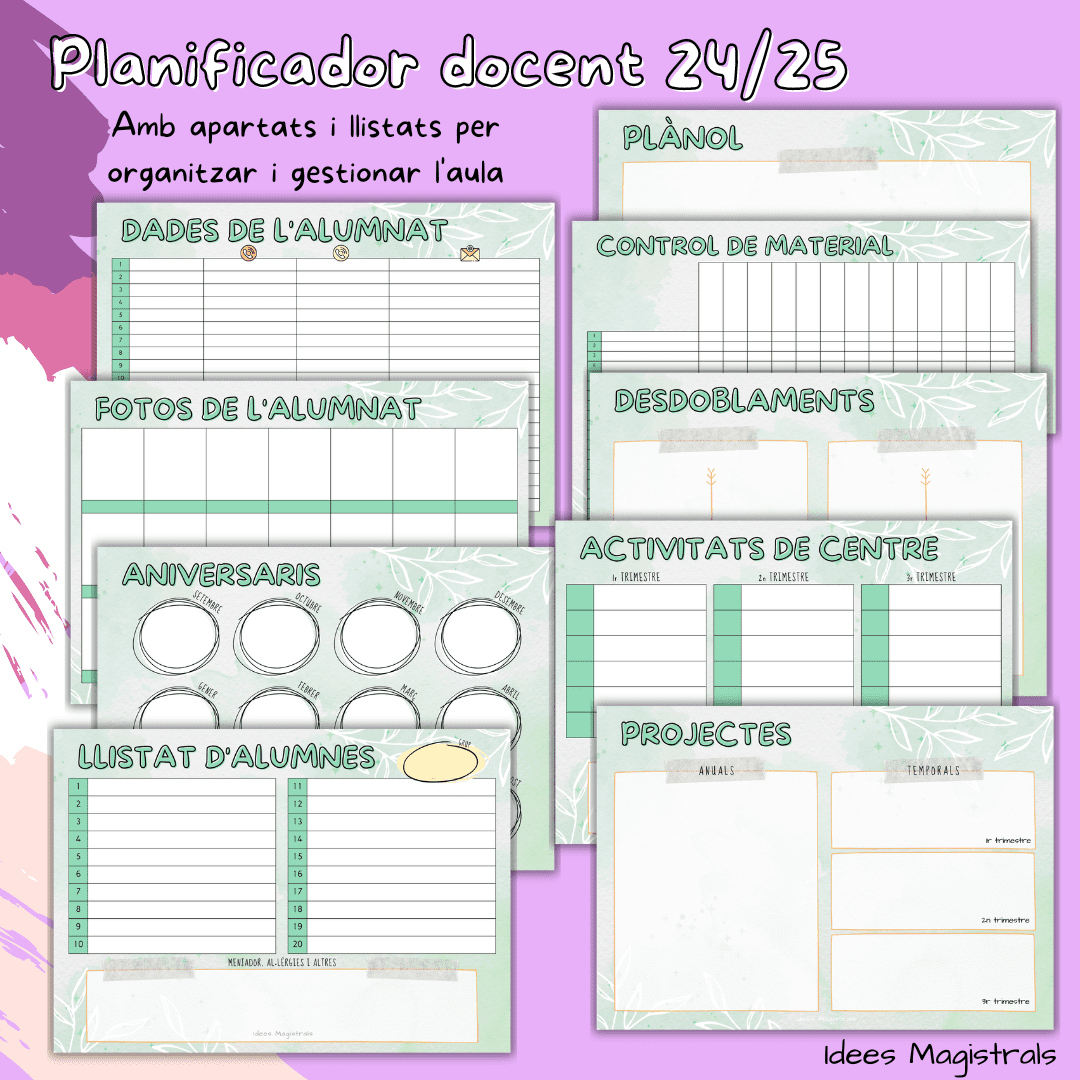 Profes Papel Tijera PLANIFICADOR DOCENT 24-25 VALENCIÀ