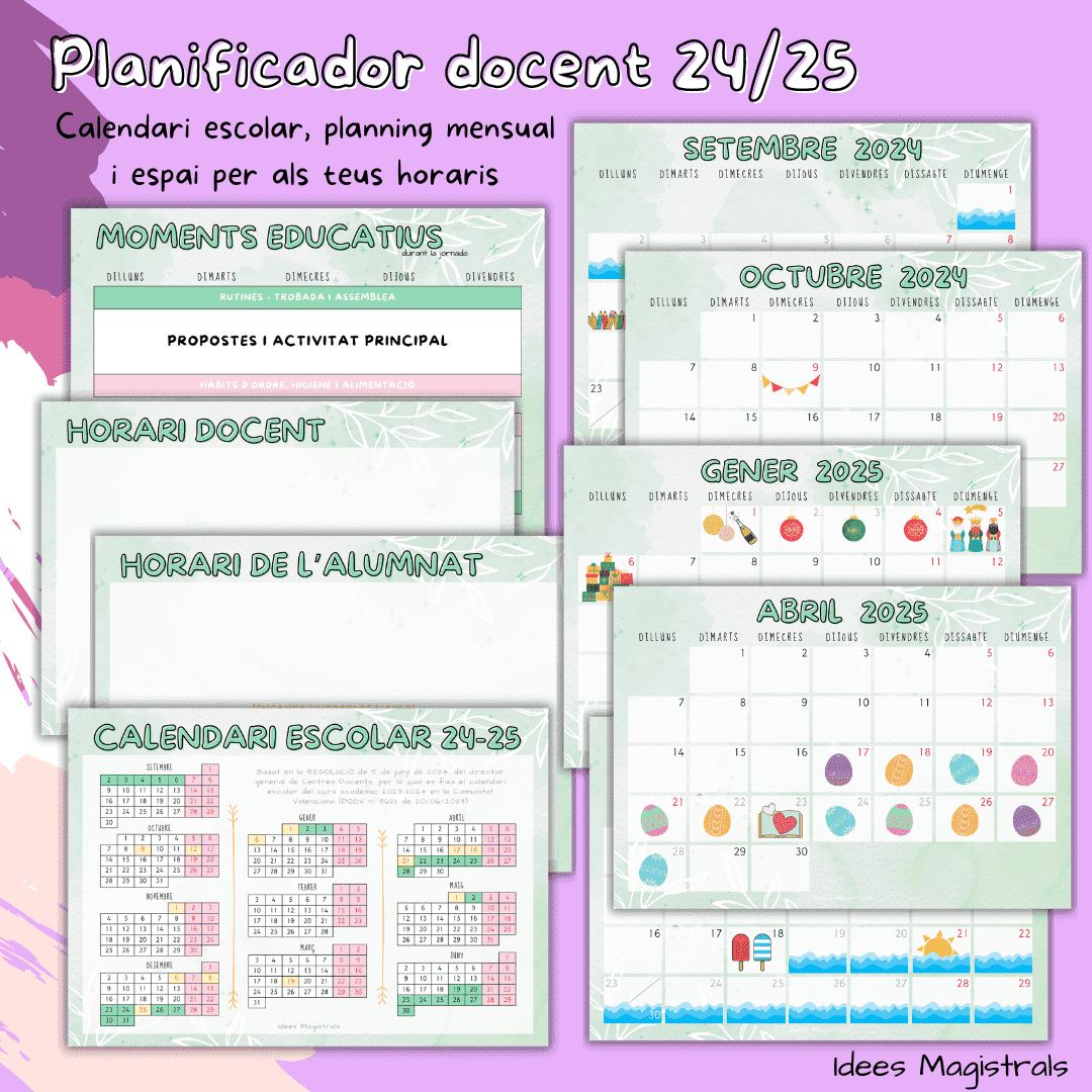 Profes Papel Tijera PLANIFICADOR DOCENT 24-25 VALENCIÀ