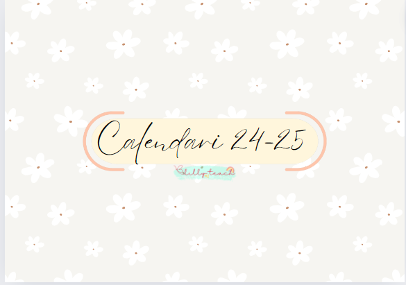 Profes Papel Tijera Calendari del curs 24-25