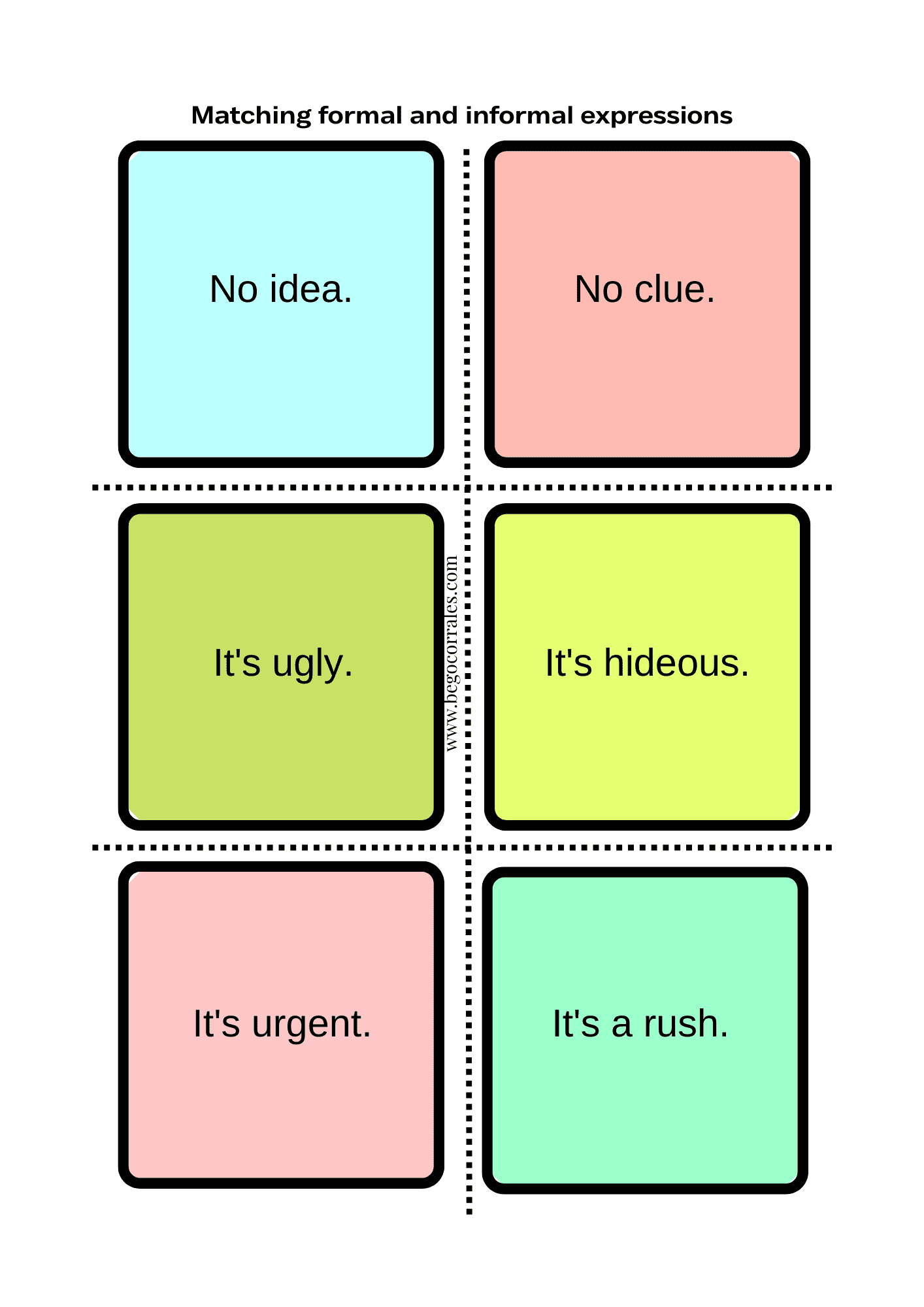 Profes Papel Tijera Formal and informal sentences