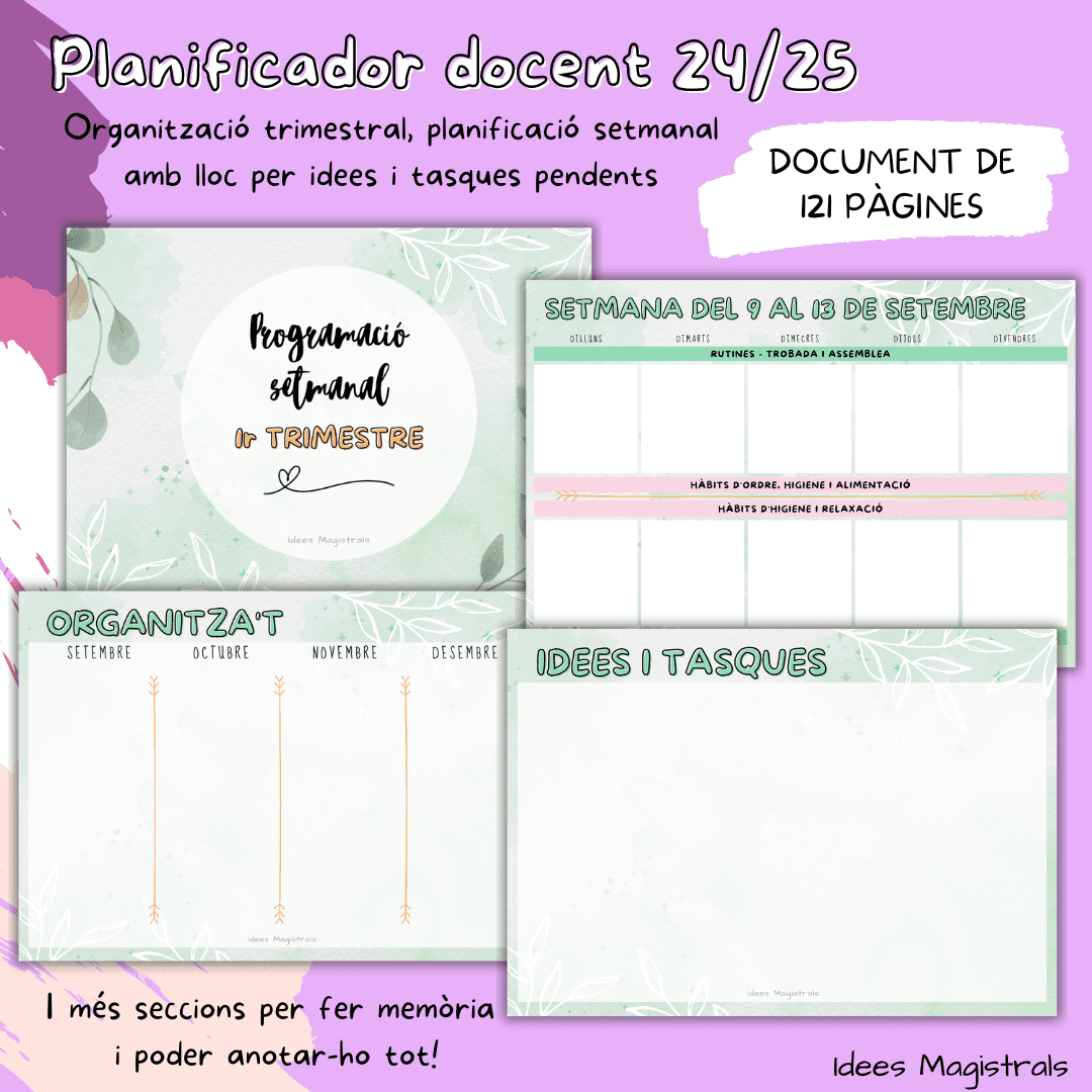 Profes Papel Tijera PLANIFICADOR DOCENT 24-25 CATALÀ