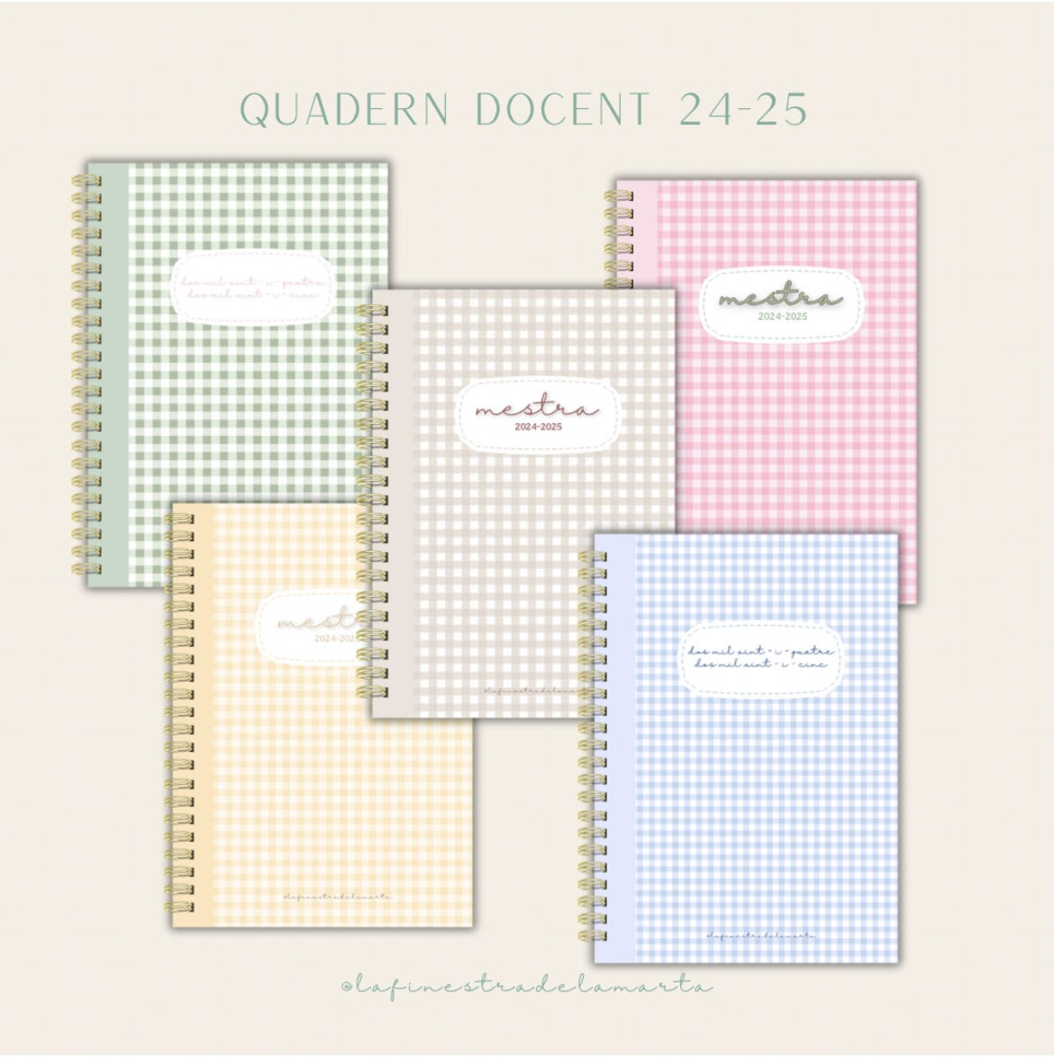 Profes Papel Tijera CUADERNO DOCENTE VICHY BEIGE 24-25