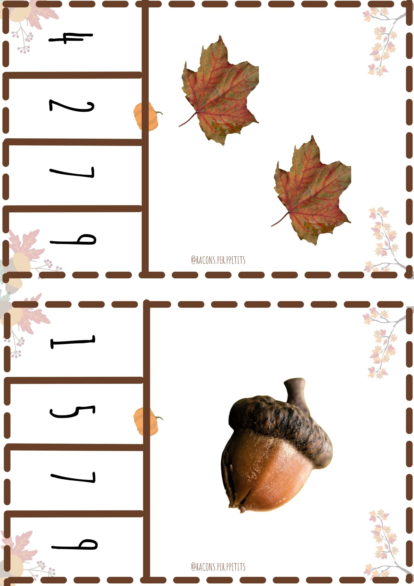 Profes Papel Tijera Dosier matemáticas otoño