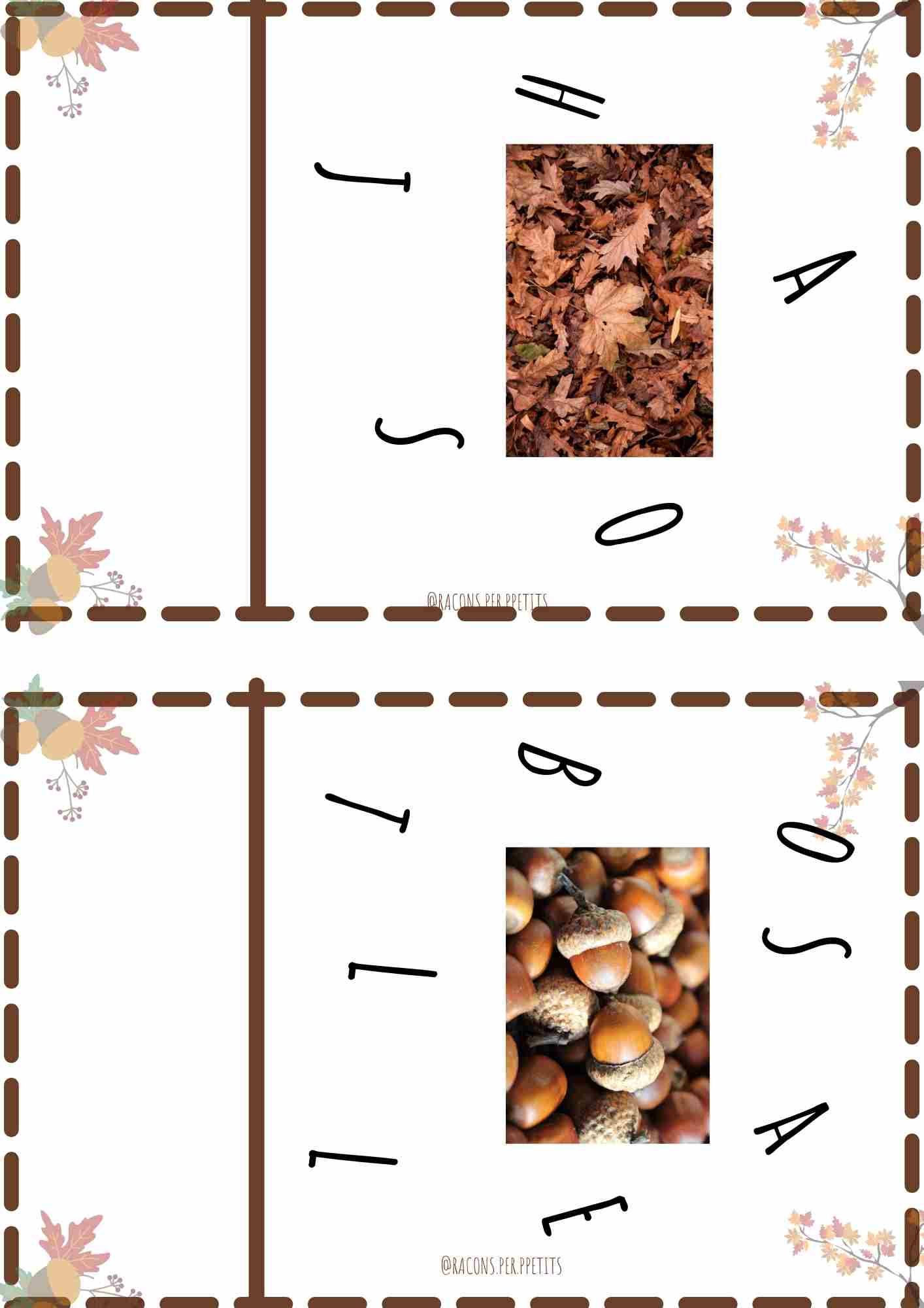 Profes Papel Tijera Dosier lectoescritura otoño