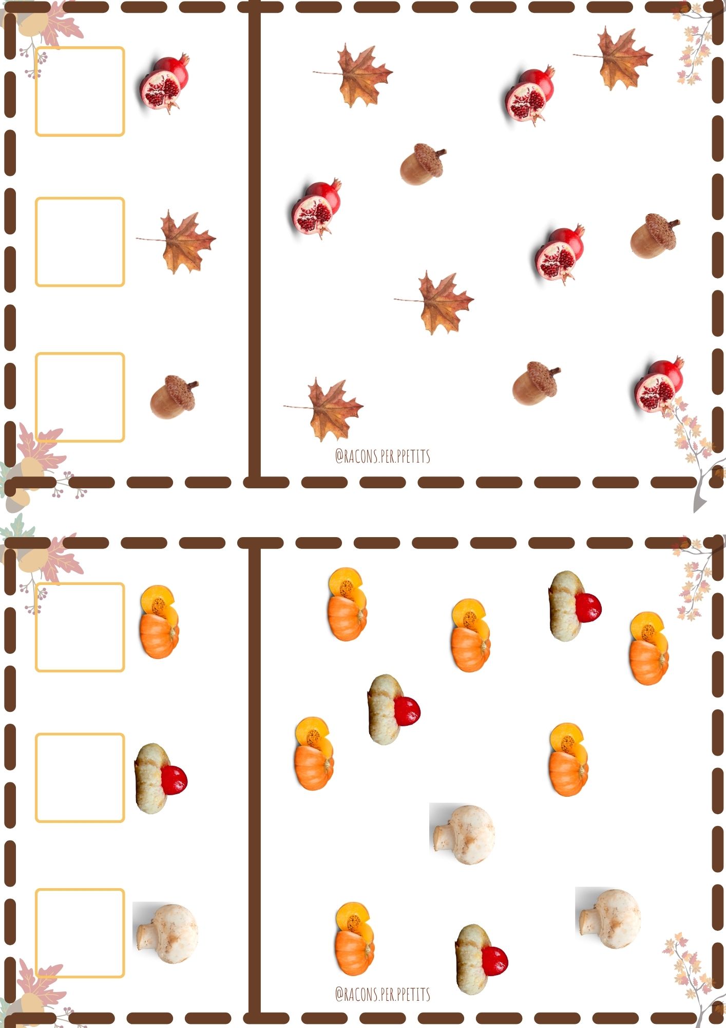 Profes Papel Tijera Dosier matemáticas otoño