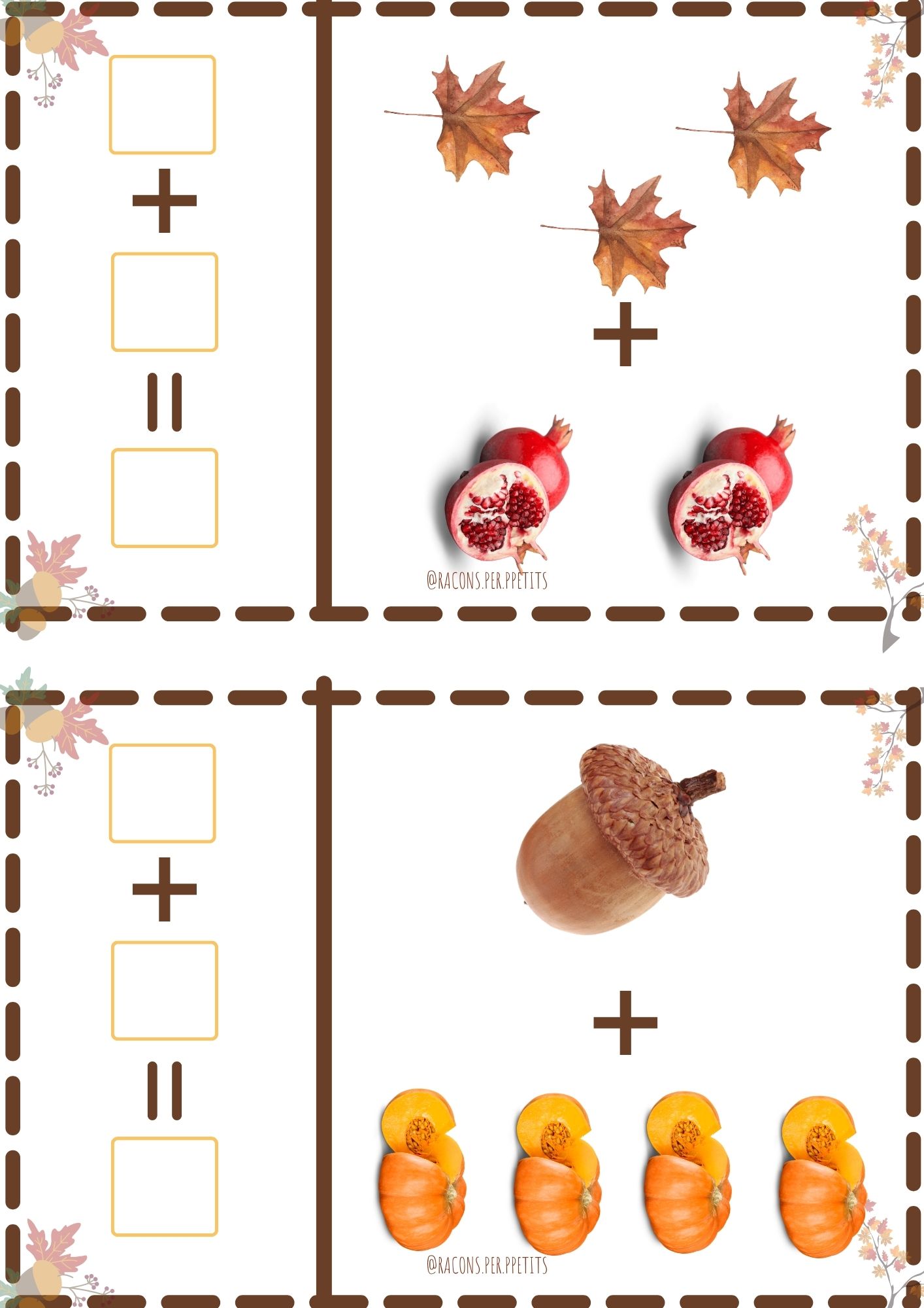 Profes Papel Tijera Dosier matemáticas otoño