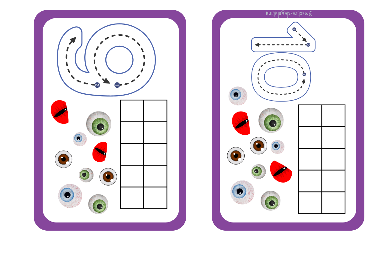 Profes Papel Tijera NÚMEROS HALLOWEEN