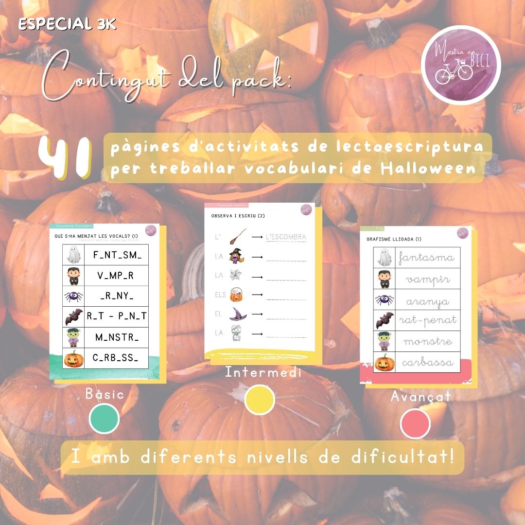 Profes Papel Tijera Passatemps terrorífics - lectoescriptura