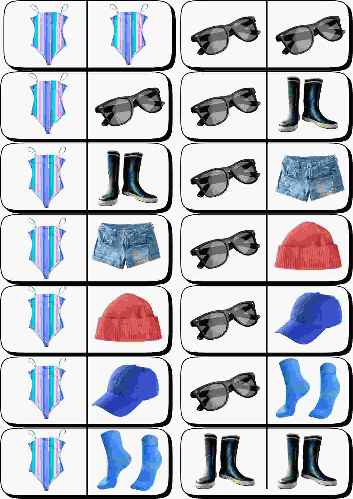 Profes Papel Tijera 3 clothes dominoes