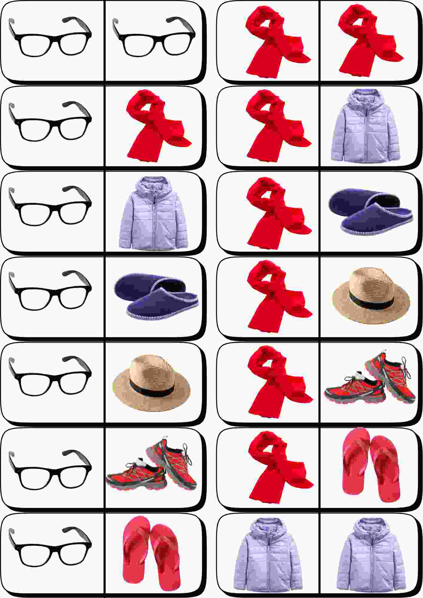 Profes Papel Tijera 3 clothes dominoes