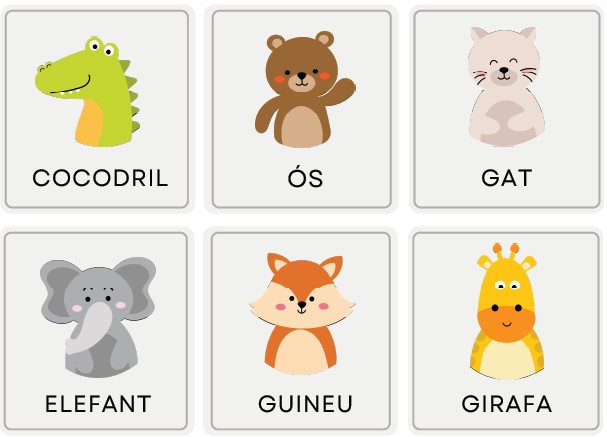 Profes Papel Tijera Targetes de vocabulari (imatge + paraula)