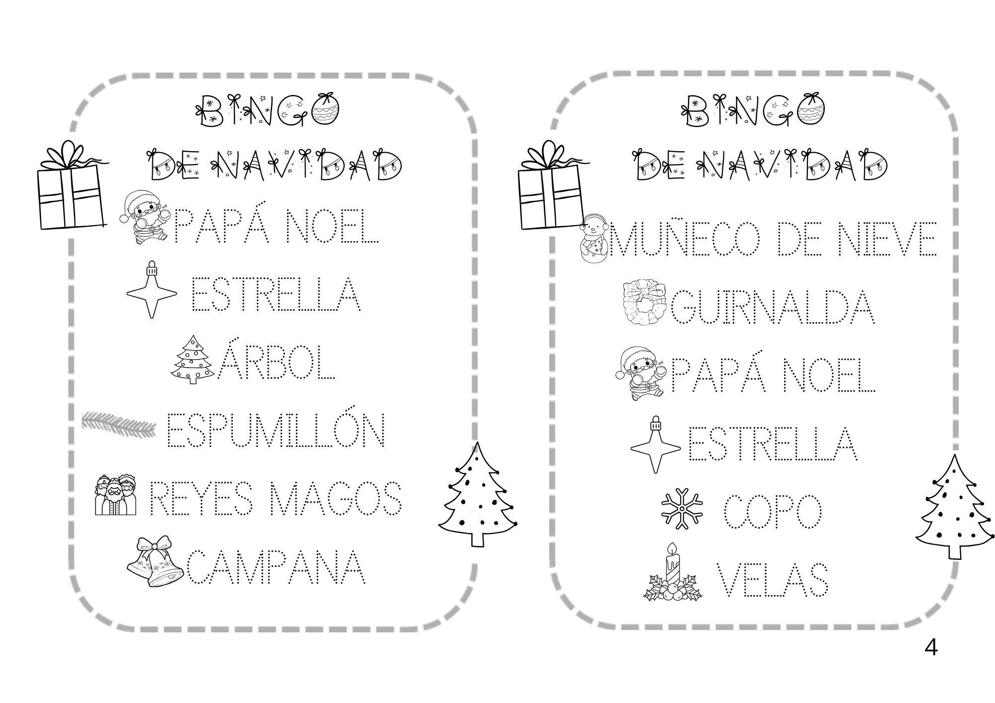 Profes Papel Tijera Bingo escritor Navidad