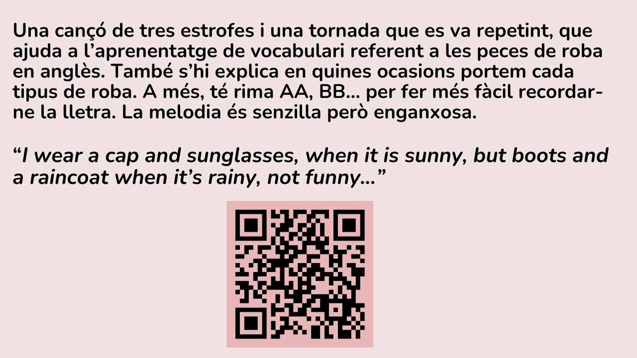 Profes Papel Tijera "Different clothes for different days" song