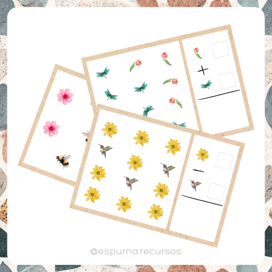 Profes Papel Tijera Sumas y restas primavera