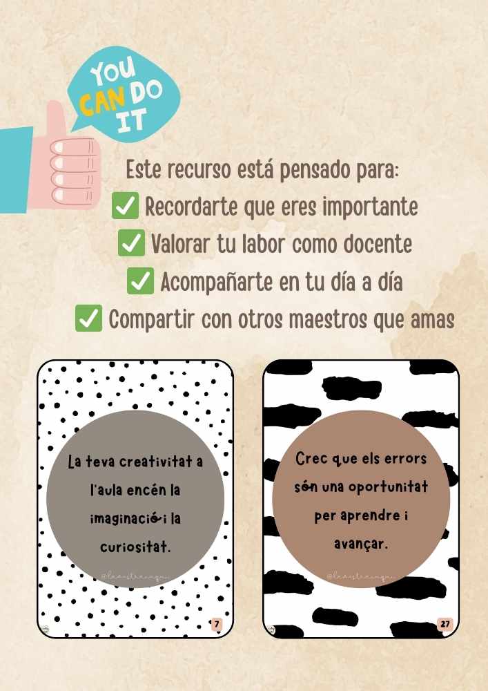 Profes Papel Tijera Afirmaciones positivas maestros