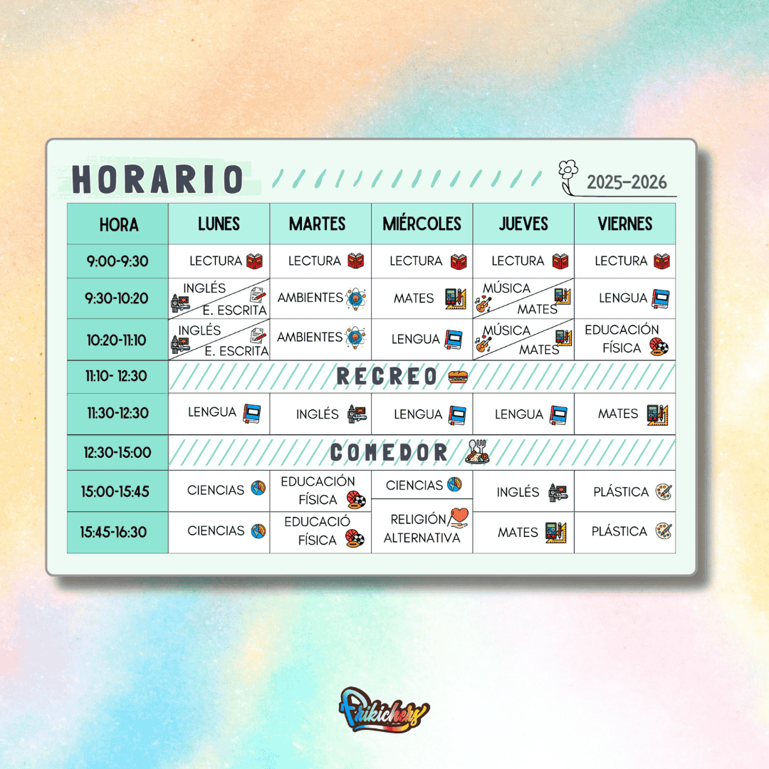 Profes Papel Tijera HORARIO DE CLASE