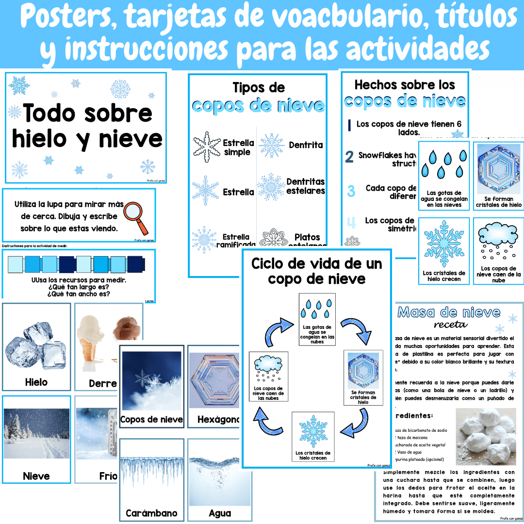 Profes Papel Tijera Todo sobre el hielo y la nieve - Rincon de ...