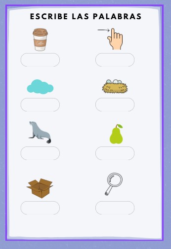 Profes Papel Tijera Escribe y lee palabras