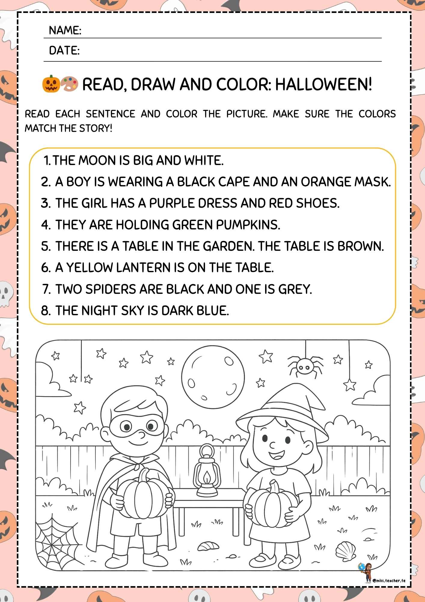 Profes Papel Tijera Halloween: Reading comprehensions (1º a 6º)