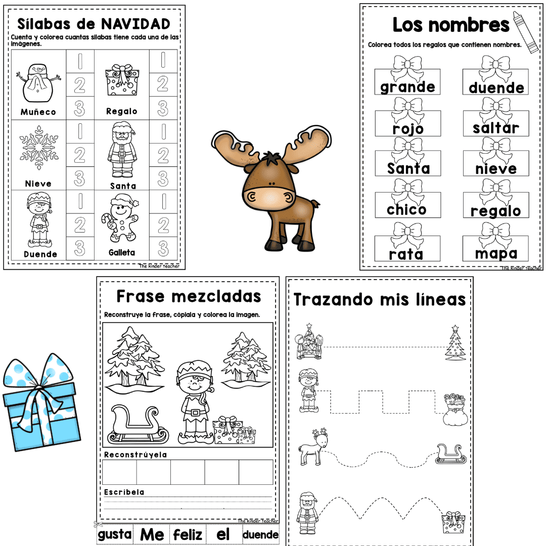 Profes Papel Tijera Cuaderno de lengua navideño - Ed. Infantil y Primaria