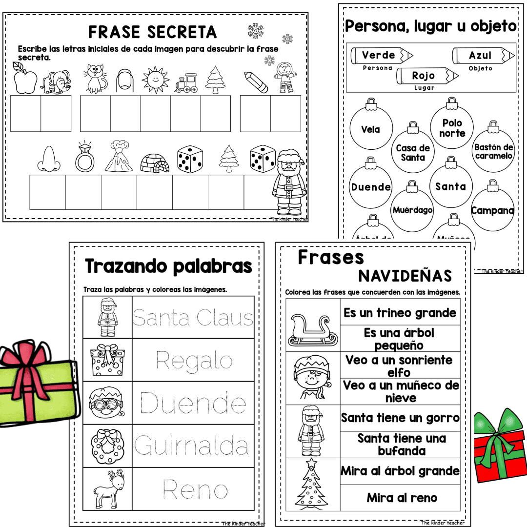 Profes Papel Tijera Cuaderno de lengua navideño - Ed. Infantil y Primaria