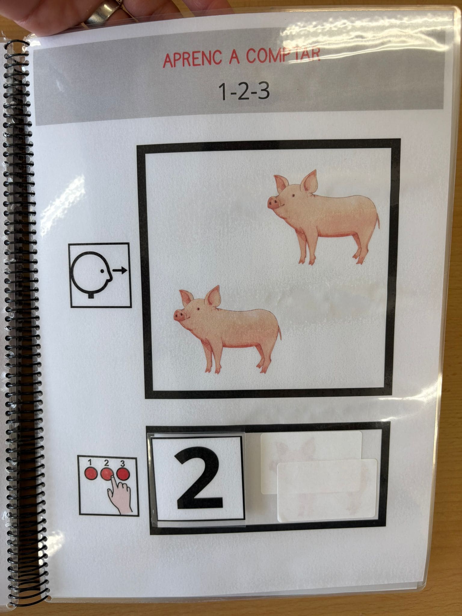 Profes Papel Tijera Aprenc a comptar 1-2-3 TEACCH