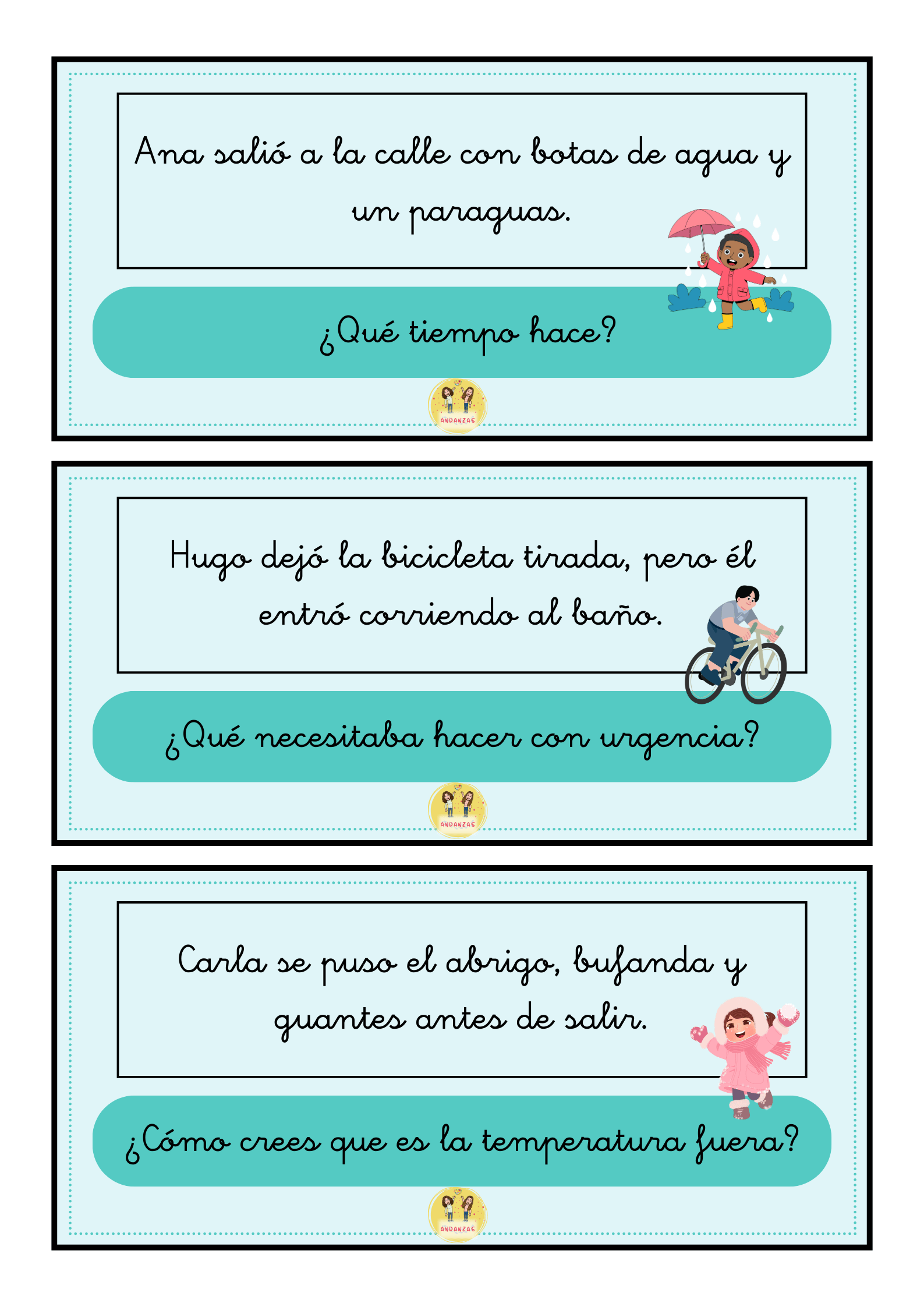 Profes Papel Tijera Tarjetas de inferencias multiniveladas