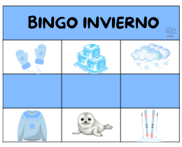 Profes Papel Tijera Bingo invierno