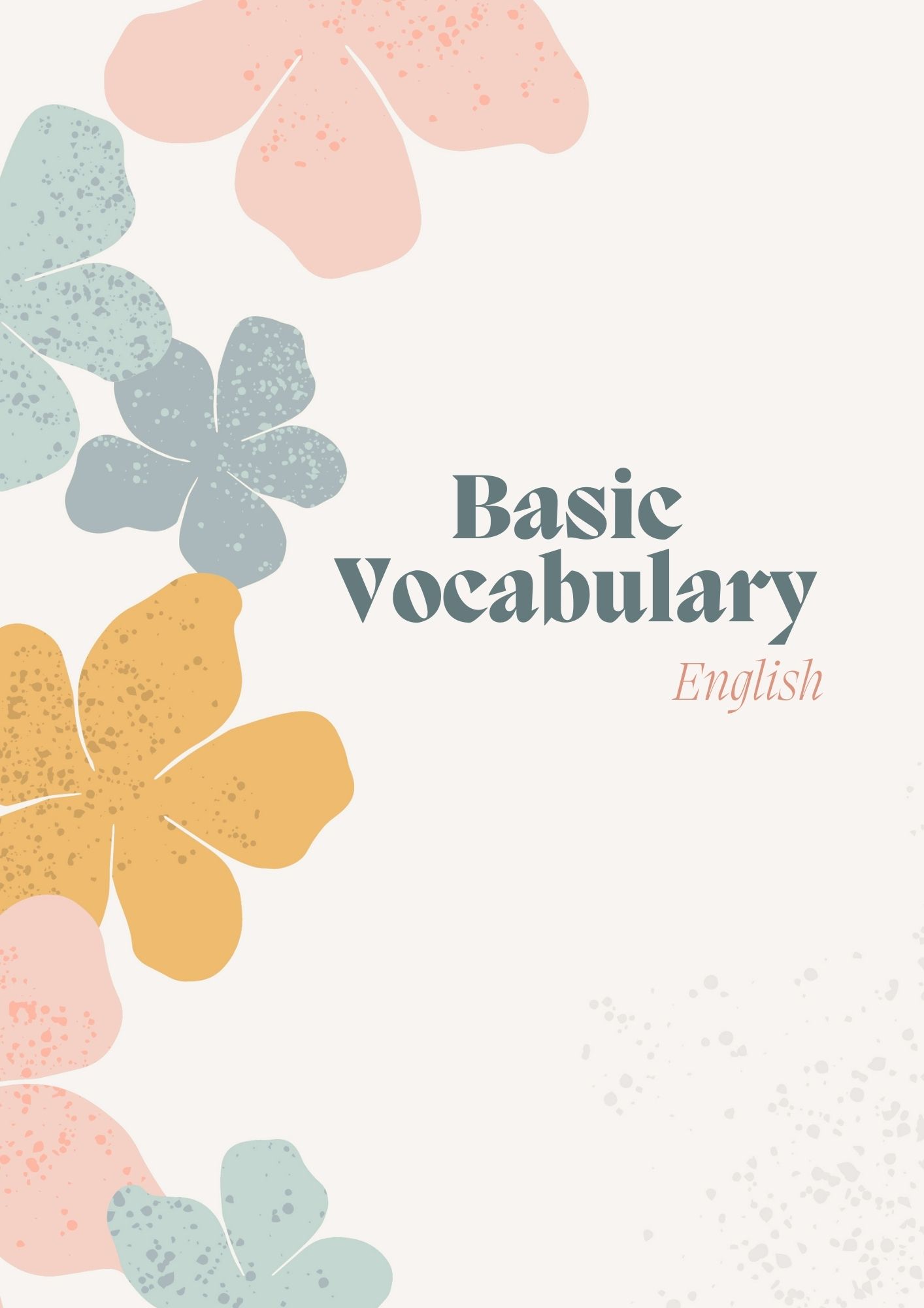 Profes Papel Tijera Basic Vocabulary FLASHCARDS