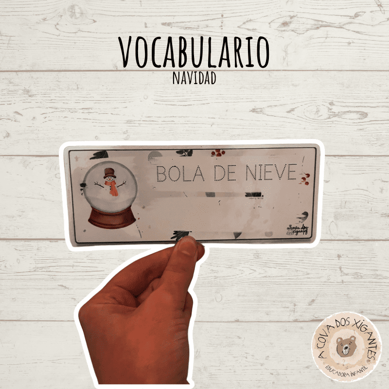 Profes Papel Tijera Vocabulario de Navidad