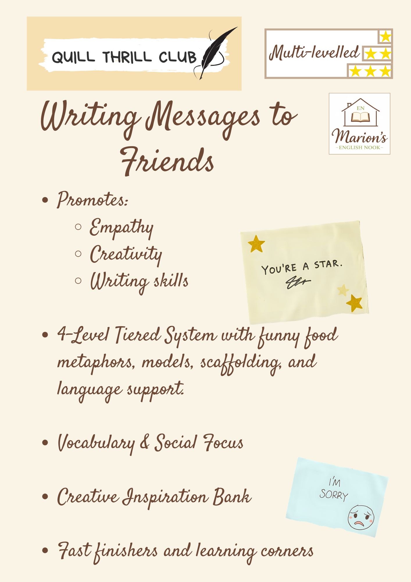 Profes Papel Tijera FREE Friendship Writing Activity | Letter & Message ...
